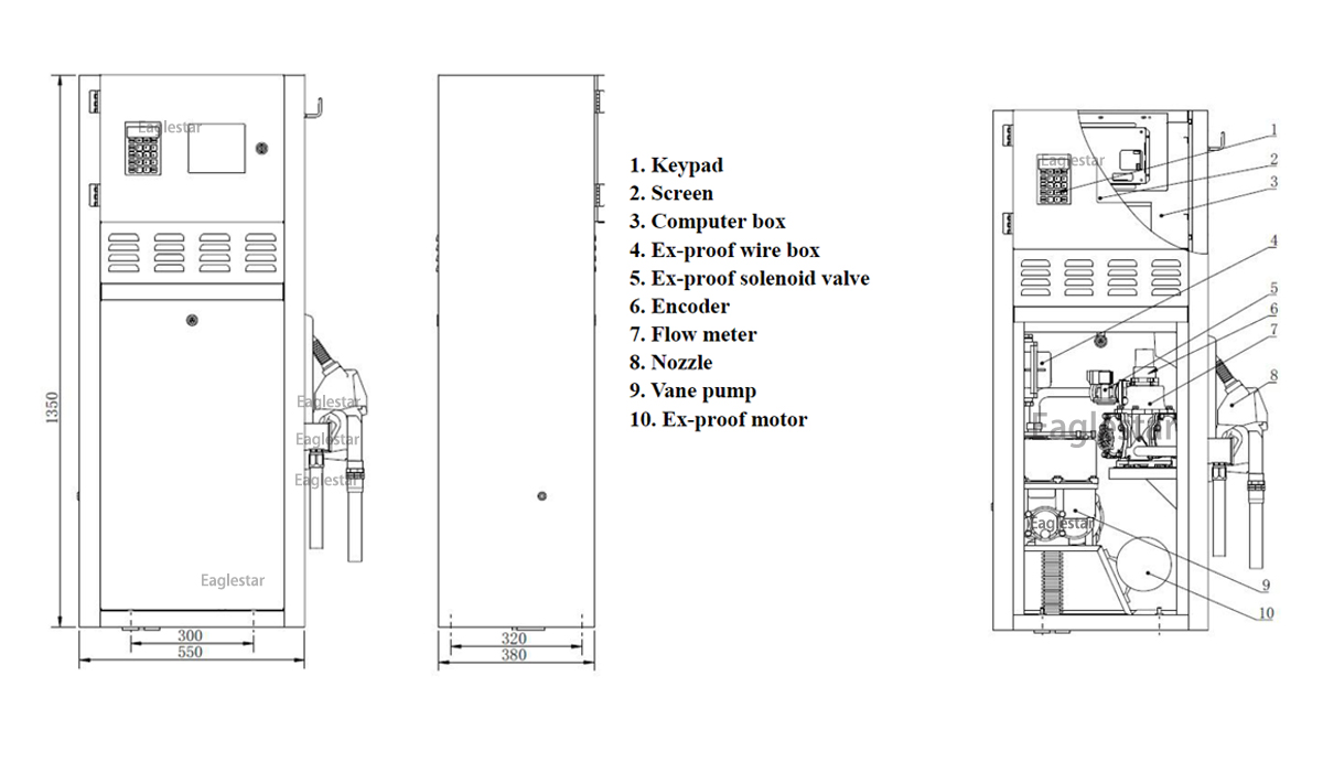 Commercial Fueling Fuel Dispenser EGX1 with Printer - www ...